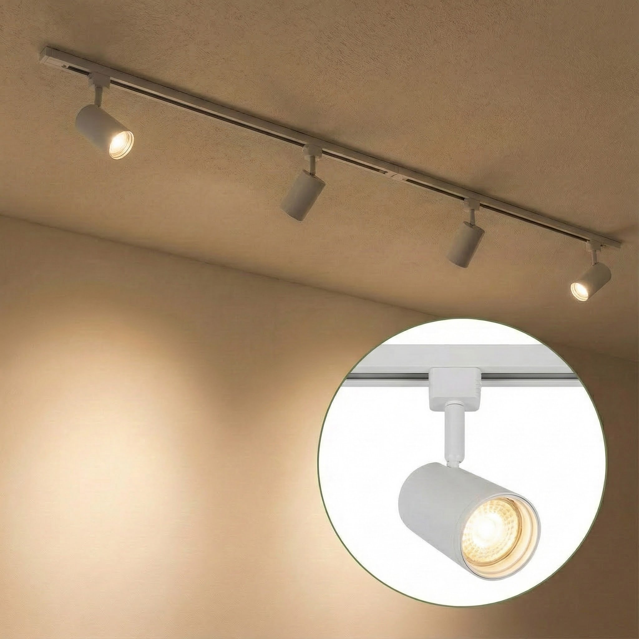 LED 1-fase Rails | Wit | 2 Meter | Dimbaar | Incl. 4x railspots ...