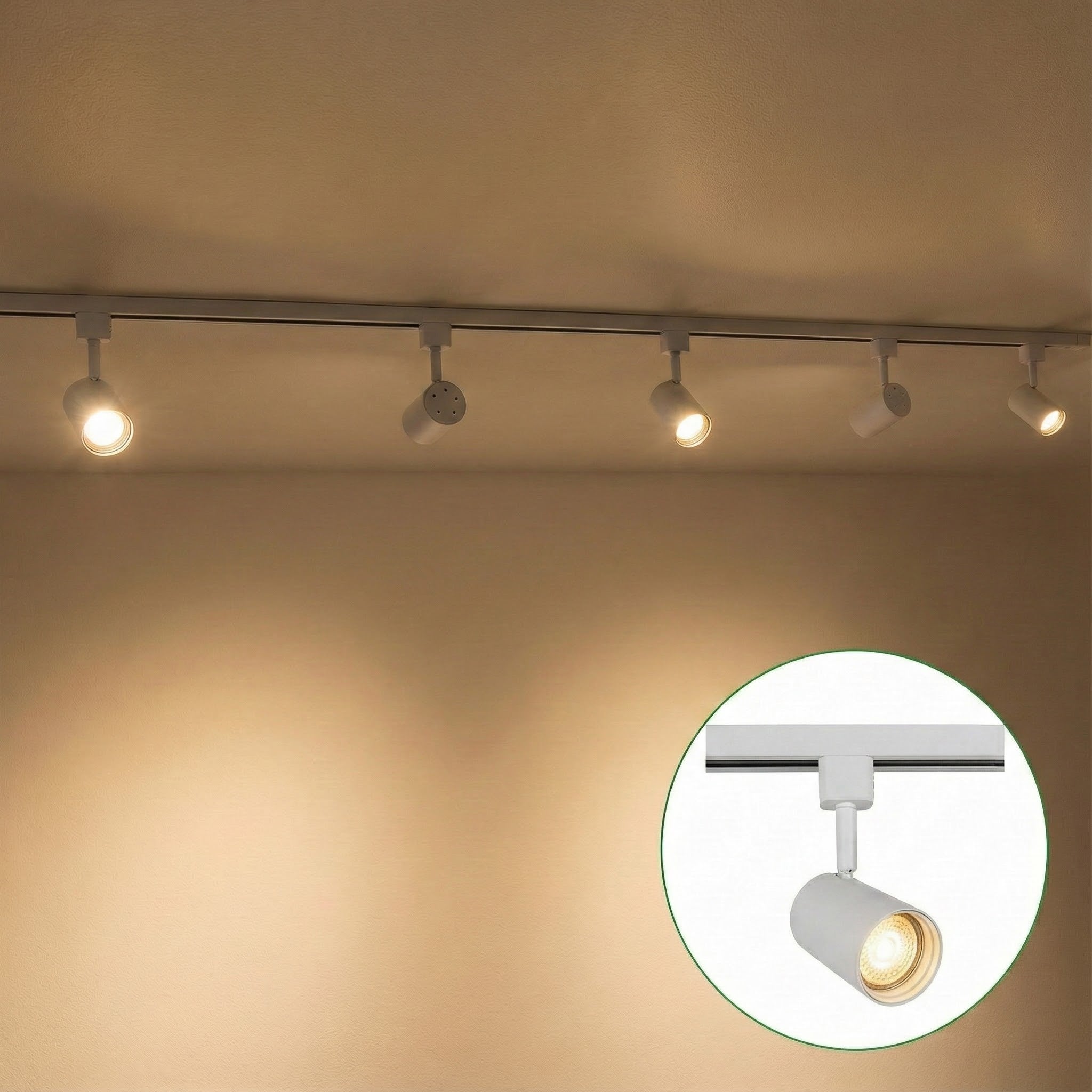 LED 1-fase Rails | Wit | 3 Meter | Dimbaar | Incl. 5x railspots ...