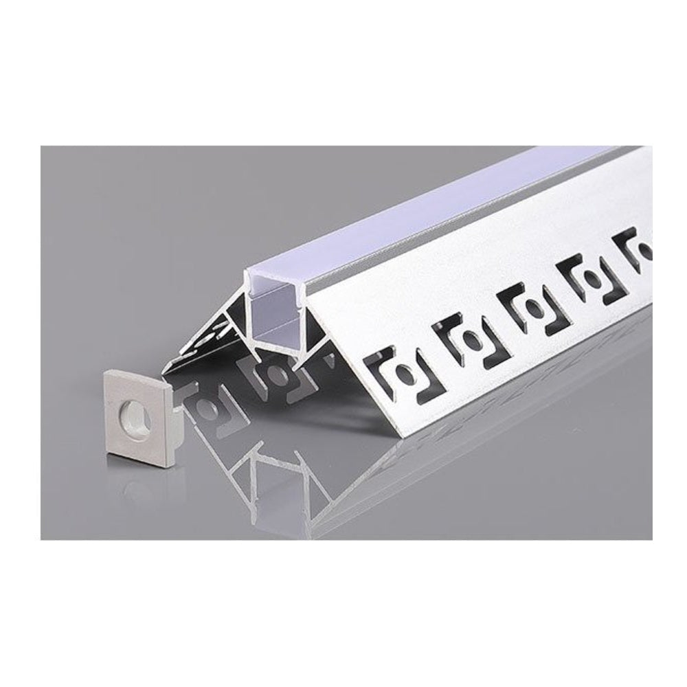 Led Inbouw stuc hoekprofiel | 9mm voor LED strip | 2 meter – LedLoket BE